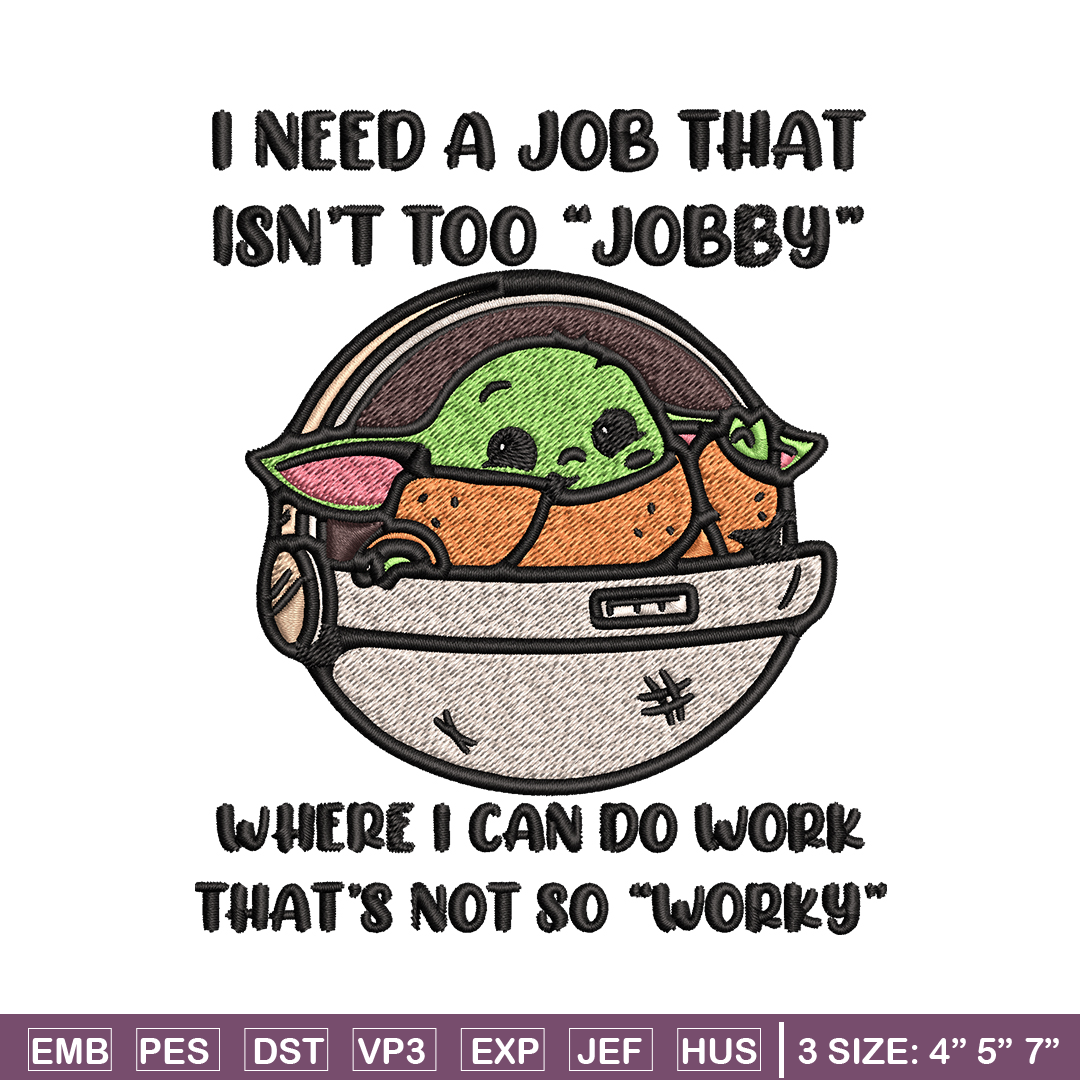 Baby yoda Embroidery design, Baby yoda Embroidery, cartoon d | Inspire ...