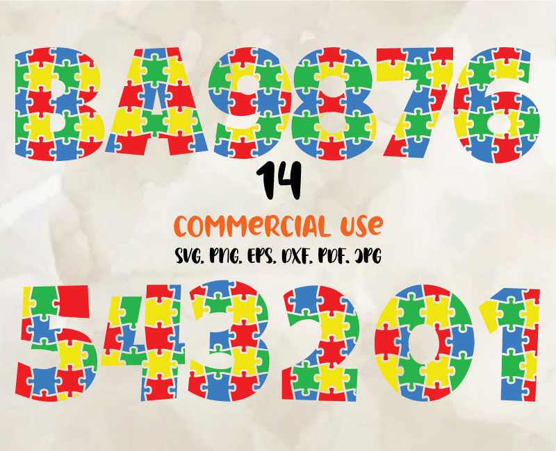 Autism Font, Autism Alphabet, Puzzle, Modern Font, Fonts For | Inspire ...