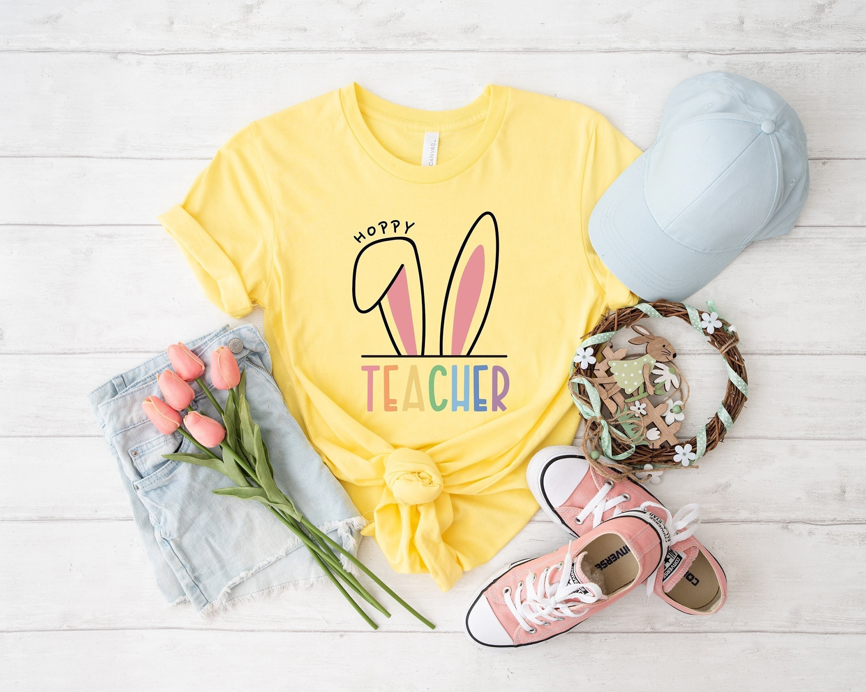 Easter Teacher Shirt PNGs, Hoppy Teacher Shirt PNG, Easter S - Inspire ...