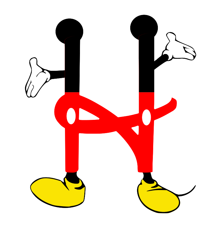 Mickey Letters Svg - Mickey Font Png Cut Files, Mickey & Min | Inspire ...