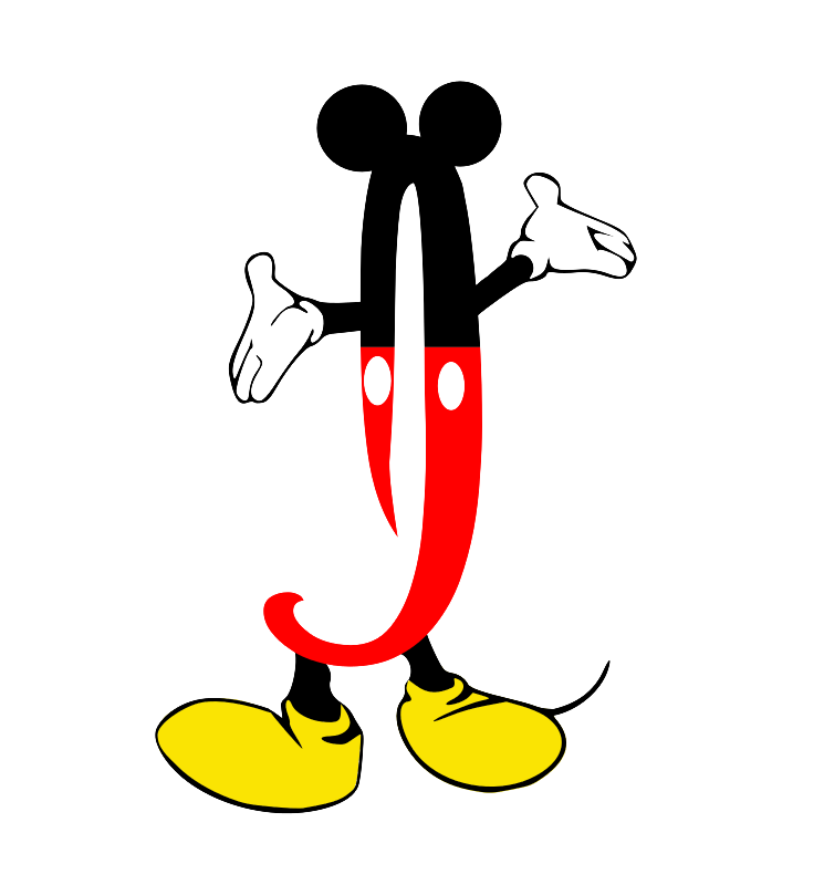 Mickey Letters Svg - Mickey Font Png Cut Files, Mickey & Min | Inspire ...