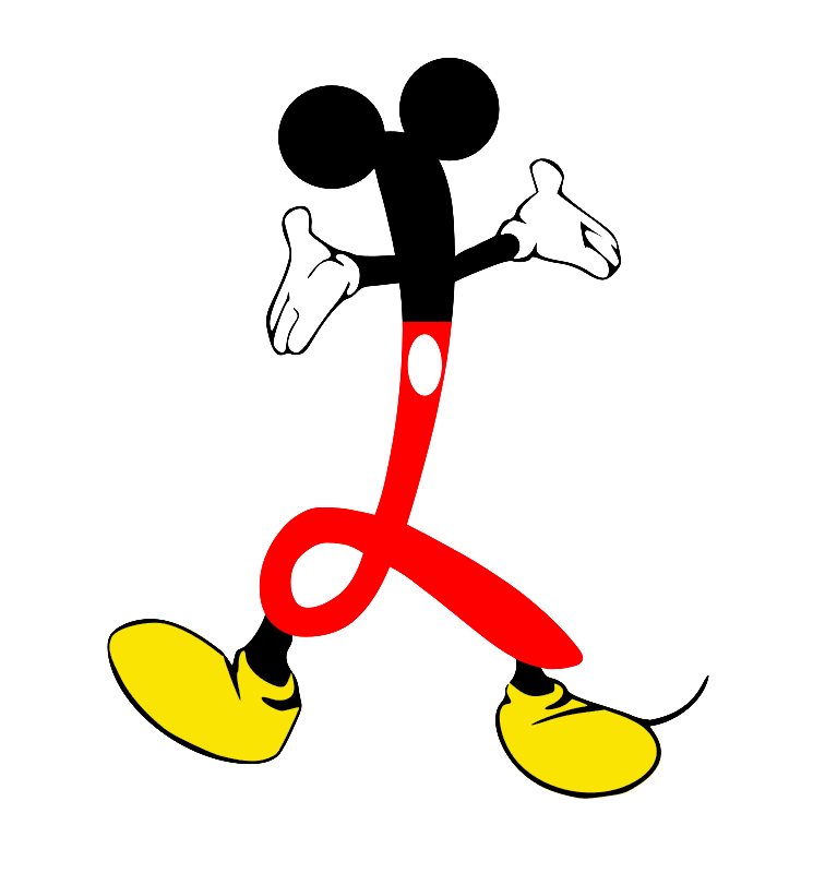 Mickey Letters Svg - Mickey Font Png Cut Files, Mickey & Min | Inspire ...