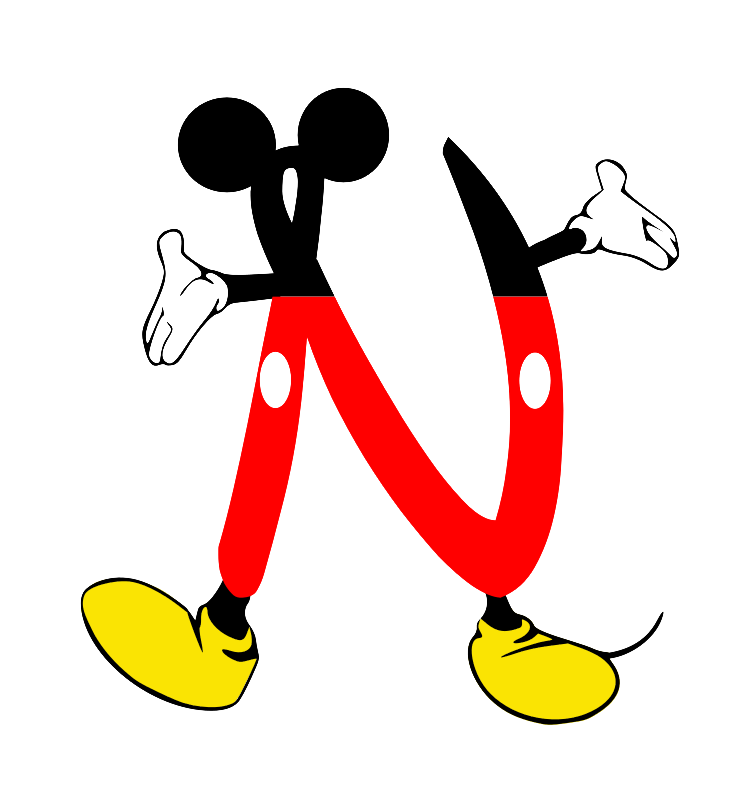 Mickey Letters Svg - Mickey Font Png Cut Files, Mickey & Min | Inspire ...