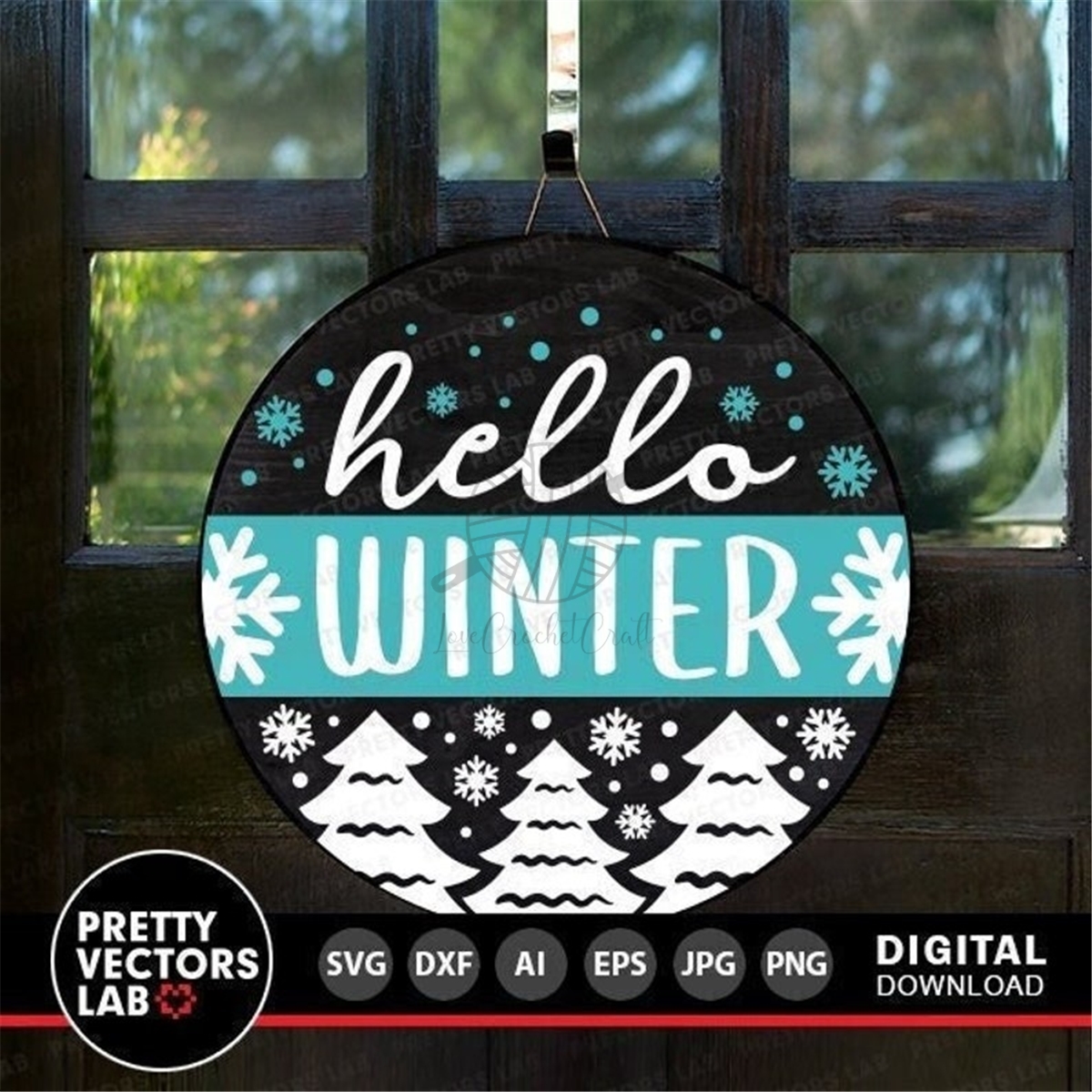 Hello Winter Svg, Winter Welcome Svg, Round Sign Svg, Farmho | Inspire ...
