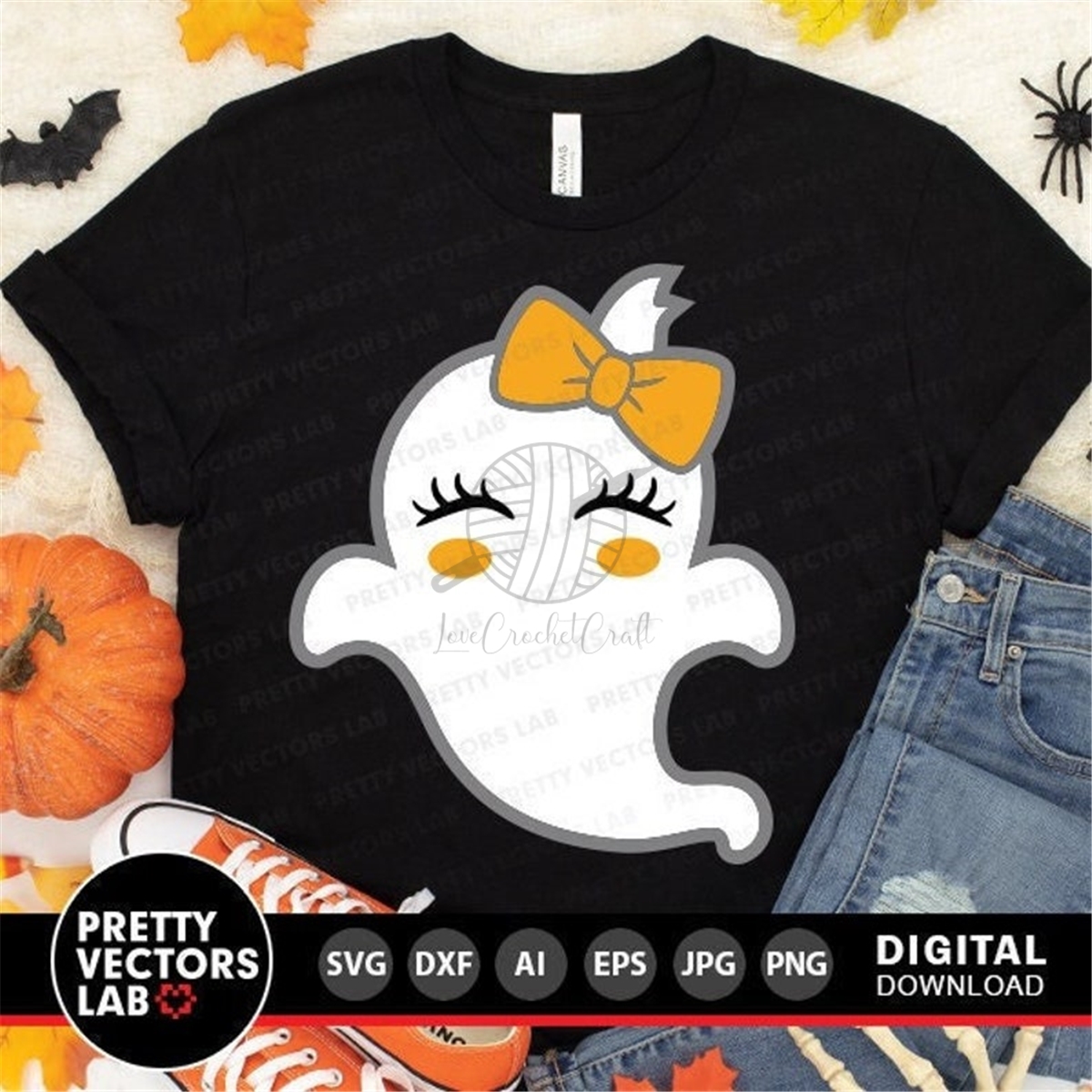 Halloween Svg, Girl Ghost Svg, Cute Ghost with Bow Svg, Girl | Inspire ...