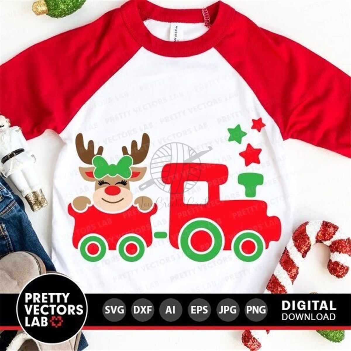 Christmas Svg, Christmas Train with Reindeer Svg, Girls Trai | Inspire ...