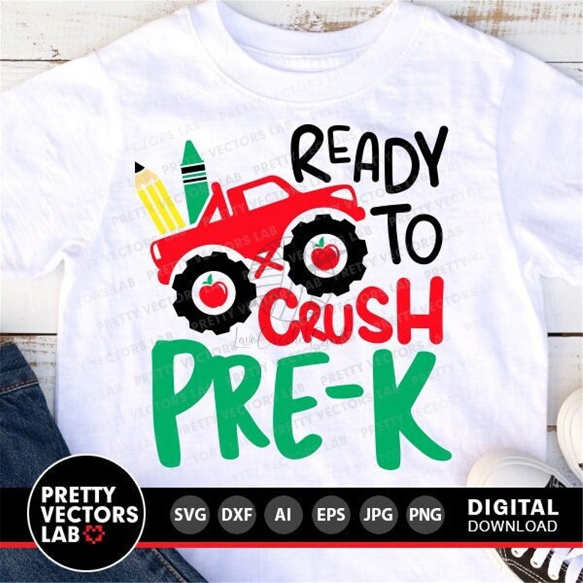 Ready to Crush Pre-K Svg, Back To School Cut Files, Preschoo - Inspire ...