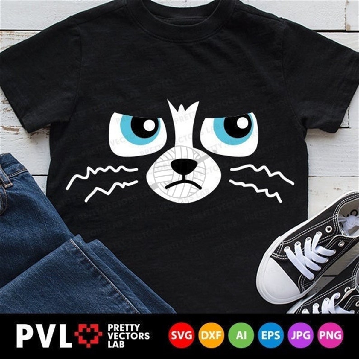 Grumpy Cat Svg, Funny Cat Face Svg, Kids Cut Files, Baby Svg | Inspire ...
