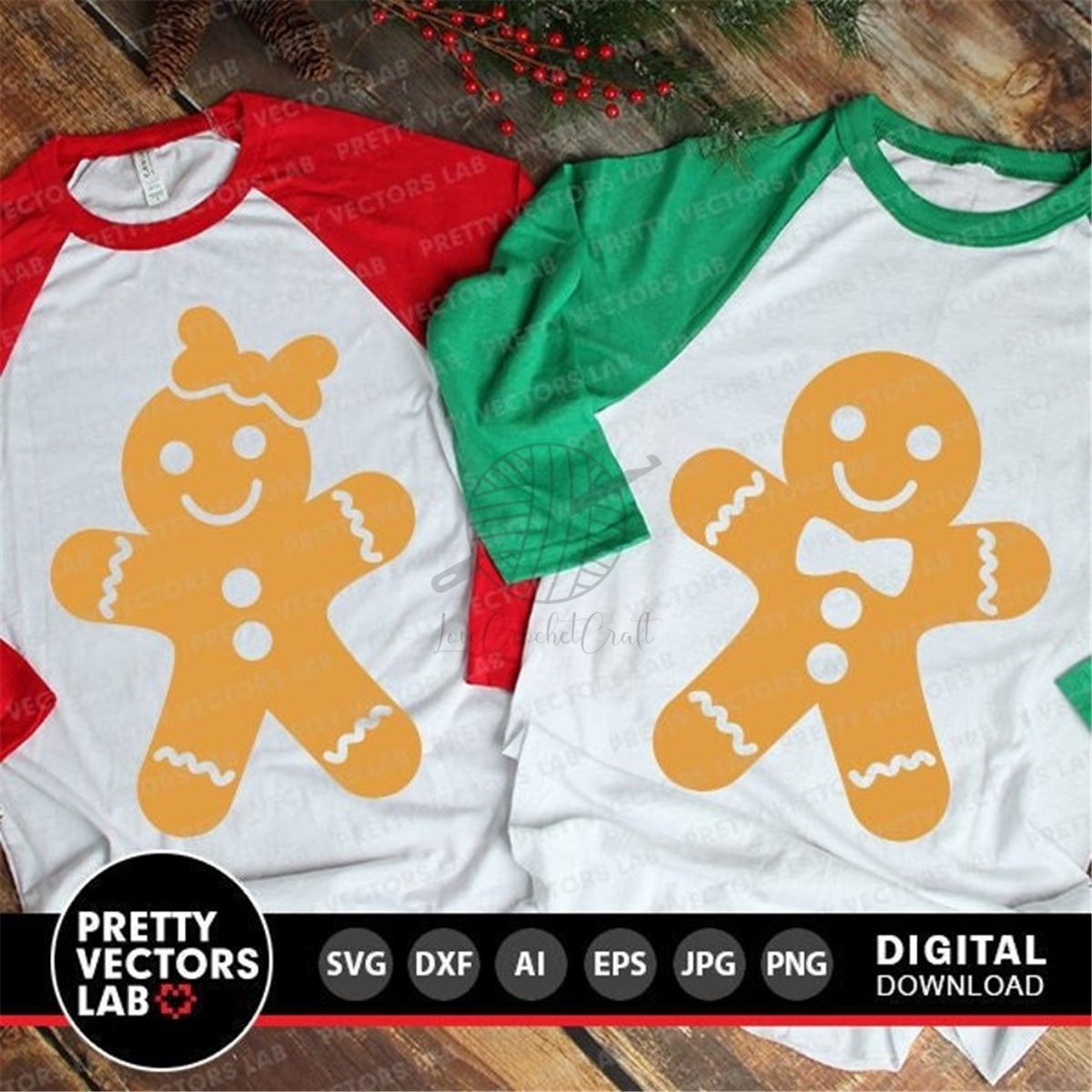 Gingerbreads Svg, Christmas Svg, Gingerbread Couple Svg Dxf | Inspire ...