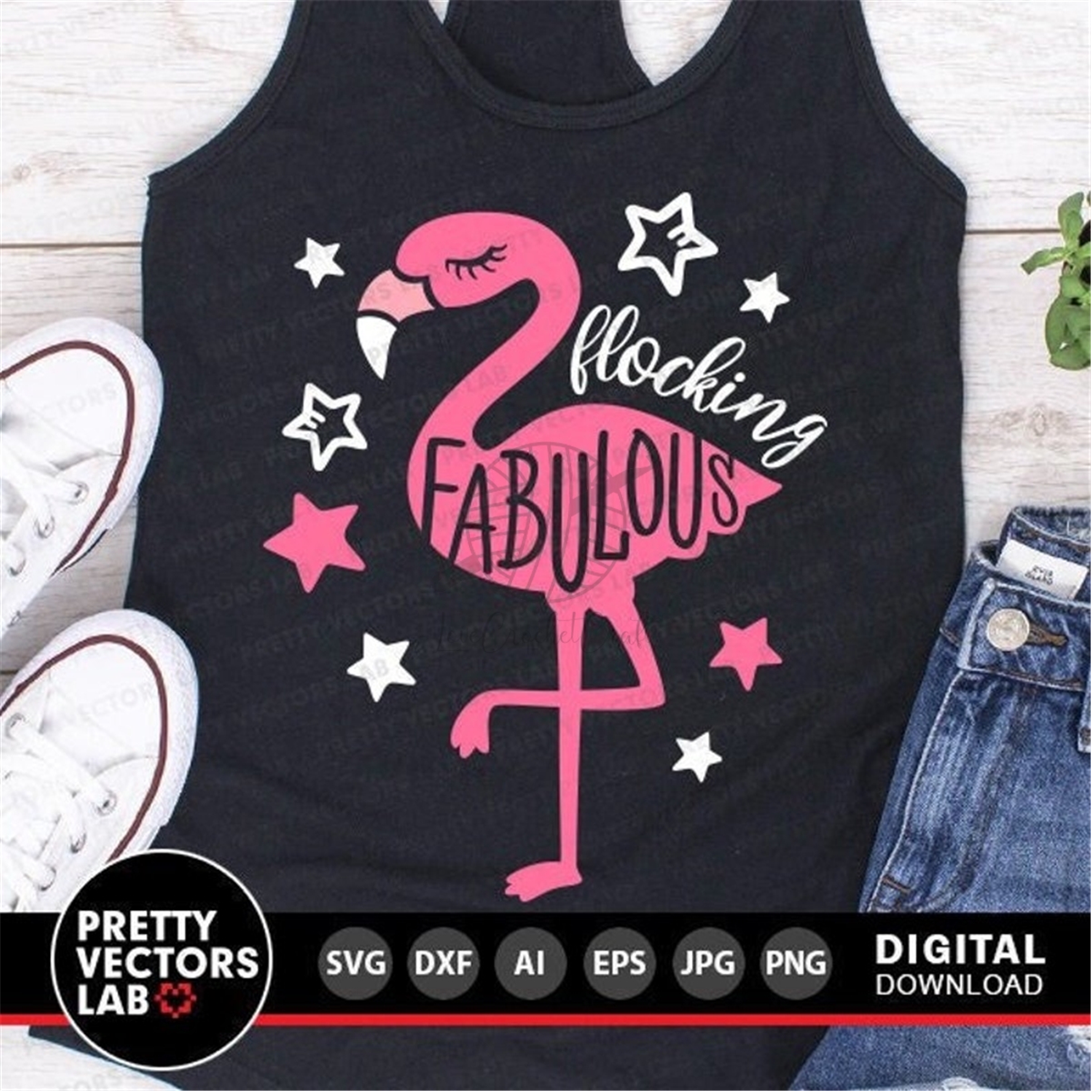 Flamingo Svg, Flocking Fabulous Cut Files, Summer Svg Dxf Ep | Inspire ...