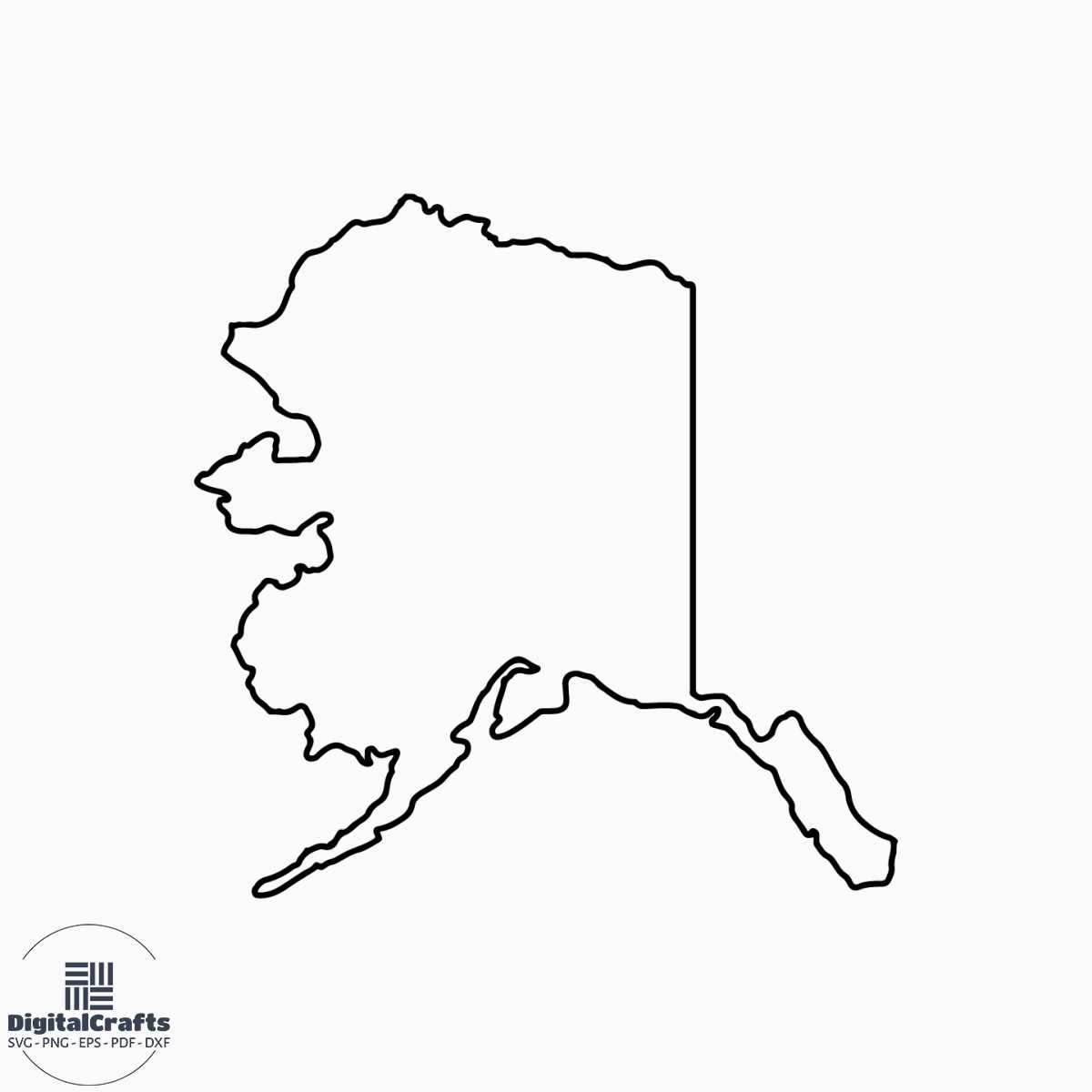 Alaska outline labeled