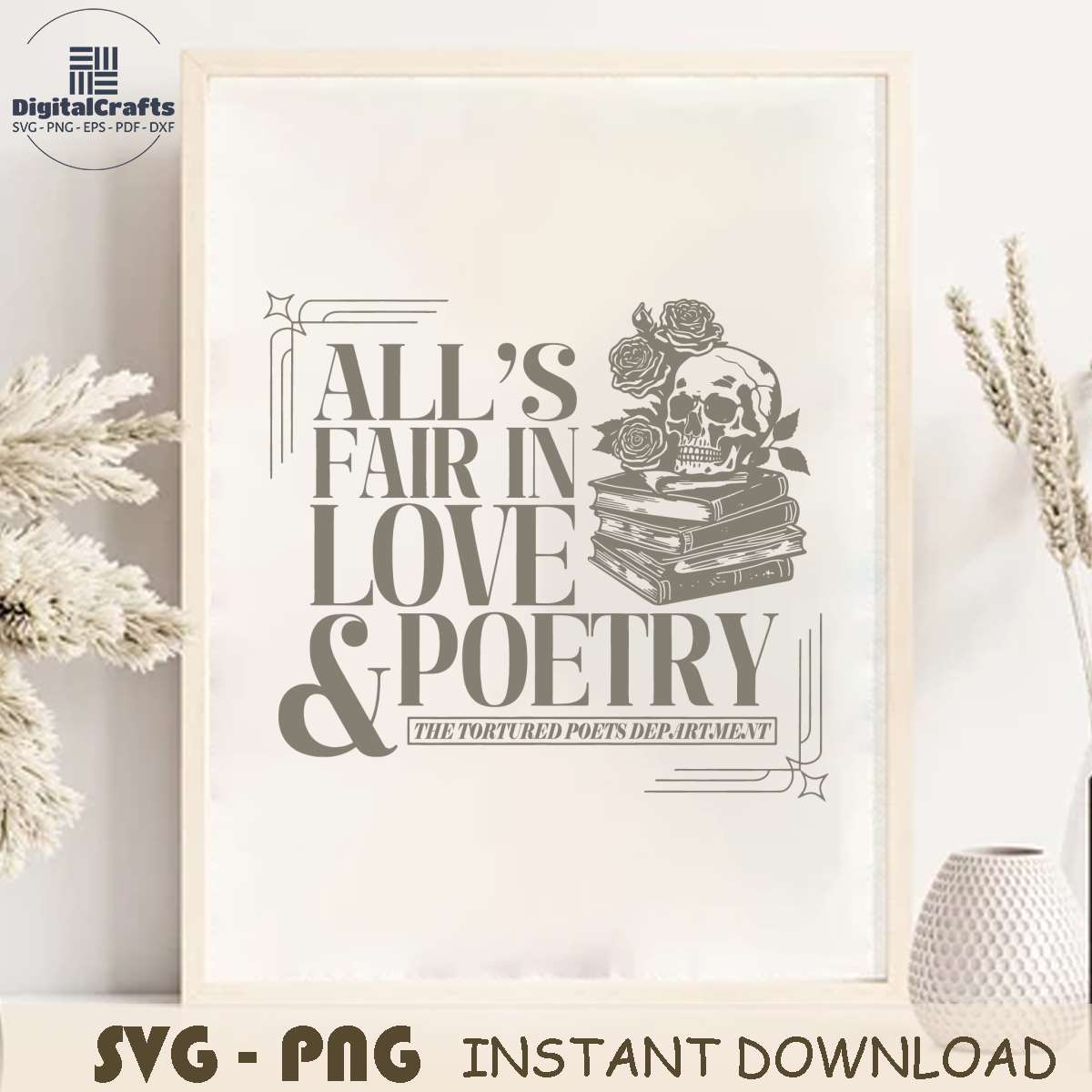 Alls Fair In Love And Poetry Tortured Poets Department SVG - Inspire Uplift