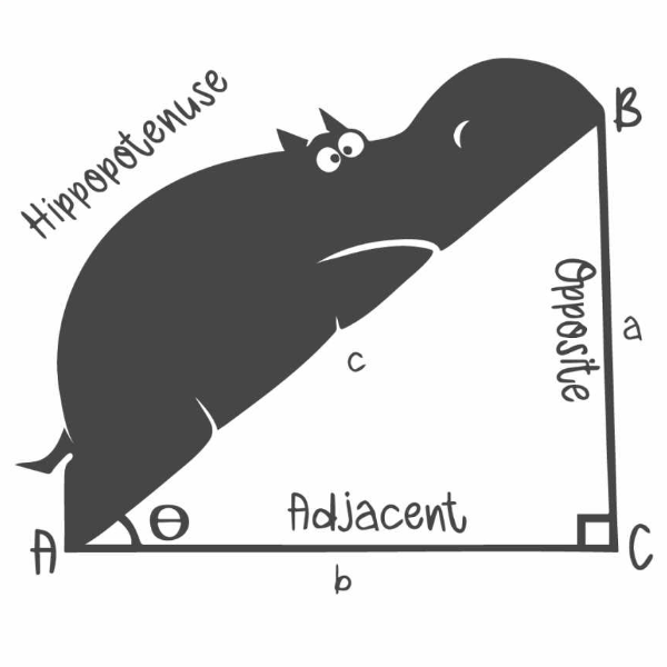 Hippopotenuse svg dxf png eps instant download Math shirt gi | Inspire ...