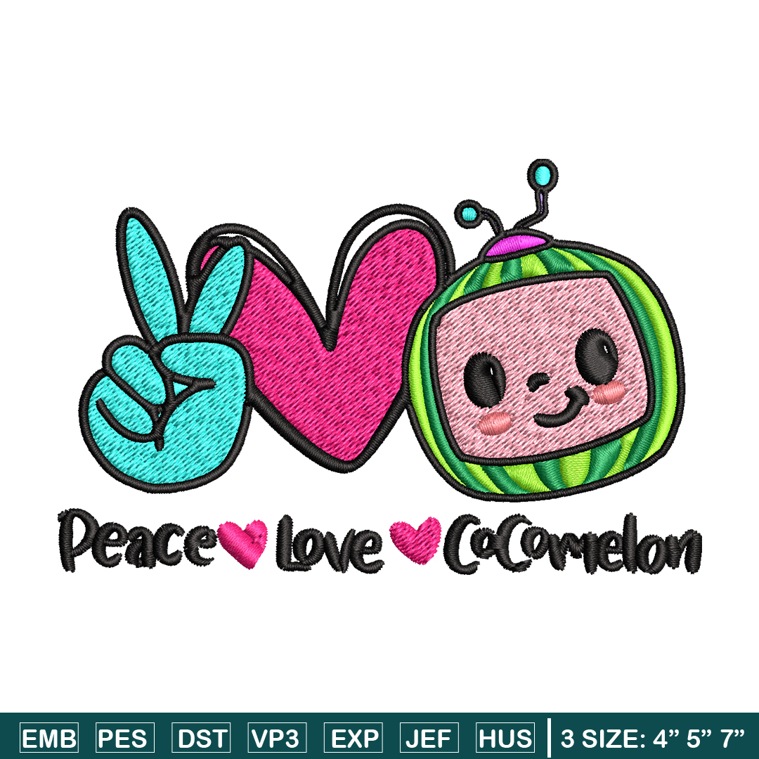 Cocomelon Logo Embroidery design, Cocomelon Embroidery, logo | Inspire ...
