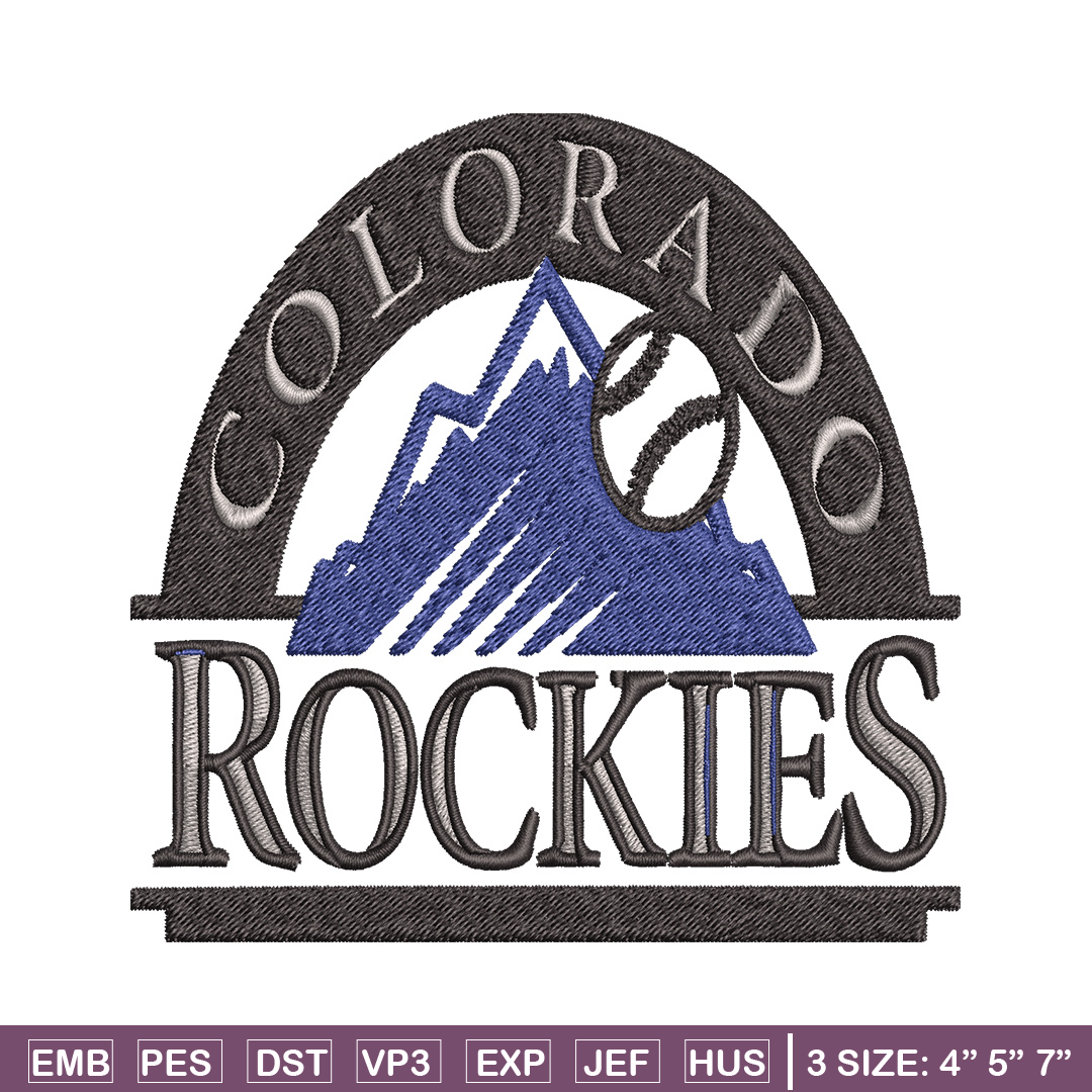 Colorado Rockies logo Embroidery, MLB Embroidery, Sport embr | Inspire ...