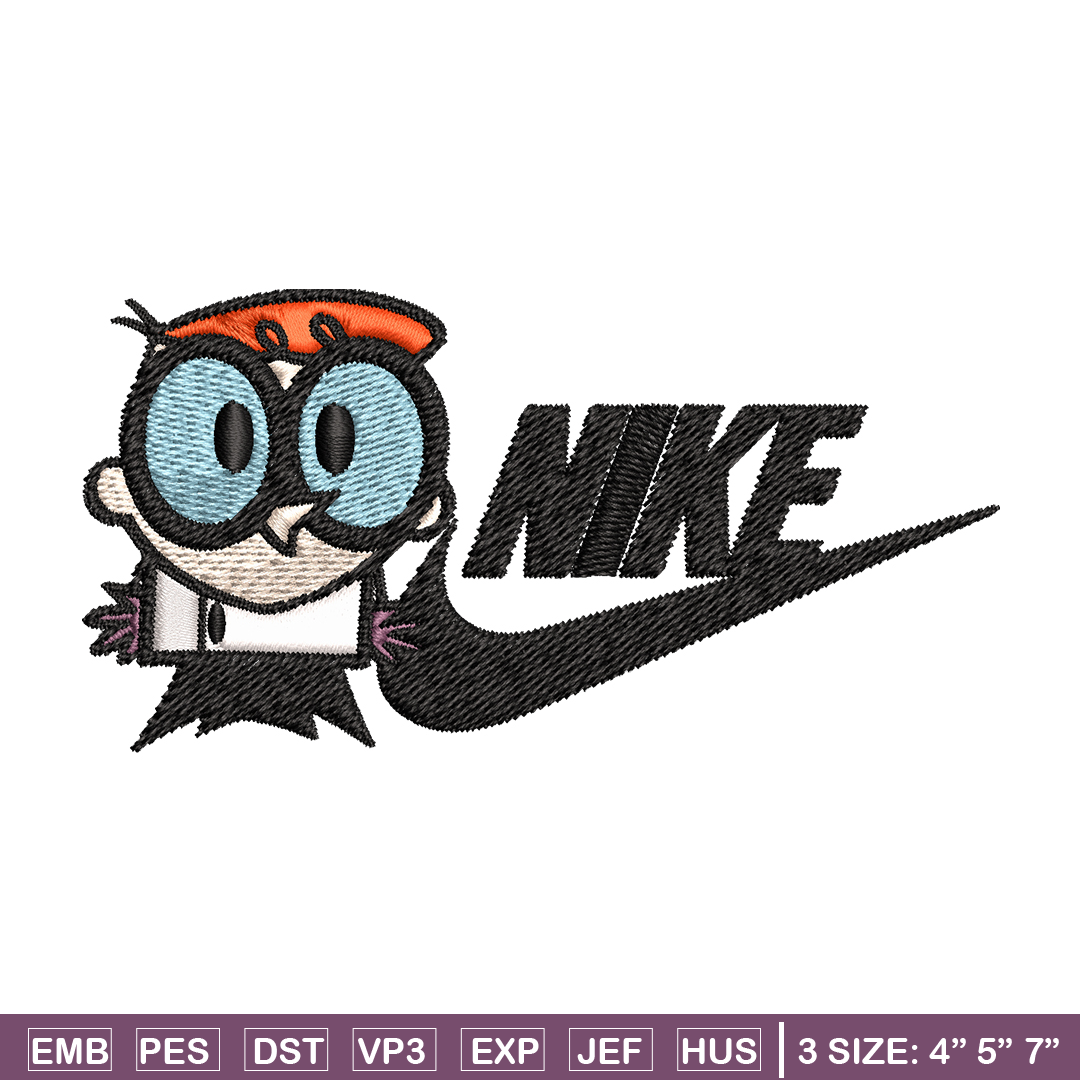 Dexter cartoon Nike Embroidery design, Dexter cartoon Embroi | Inspire ...