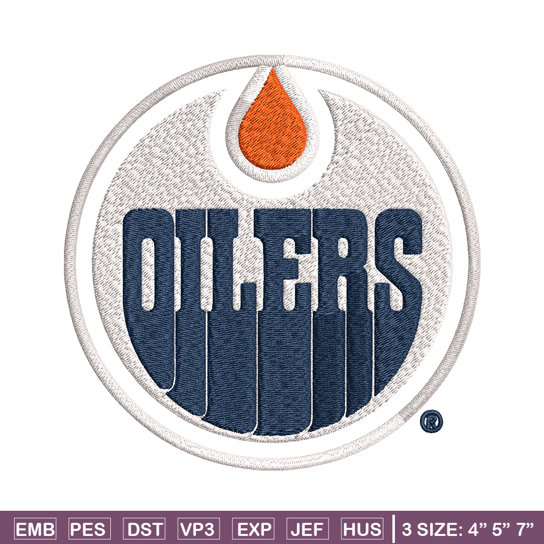 Edmonton Oilers logo Embroidery, NHL Embroidery, Sport embro | Inspire ...