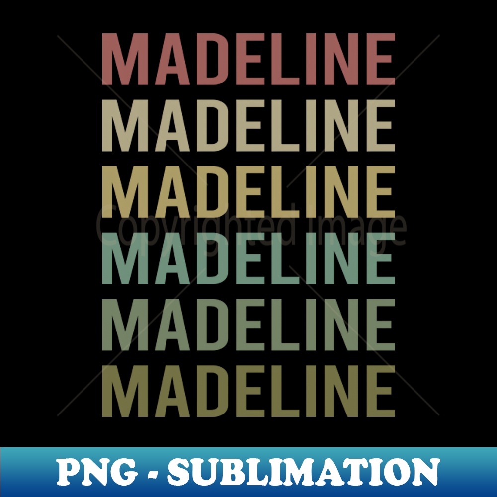 Colorful Text Art - Madeline Name - PNG Transparent Sublimat - Inspire ...