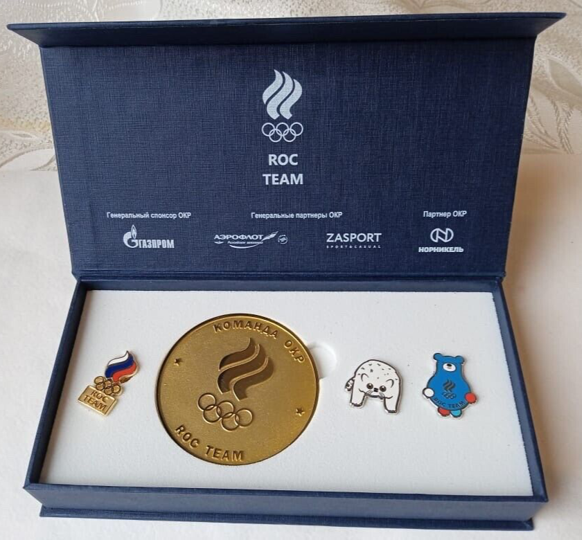 Beijing 2022 Olympic Participant Medal Badges Pins ROC Team - Inspire ...