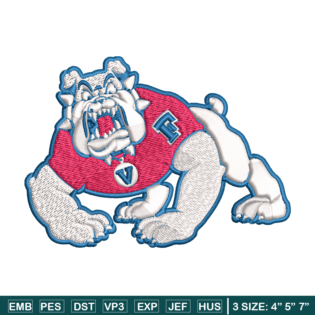Fresno State Bulldogs embroidery design, Fresno State Bulldo | Inspire ...