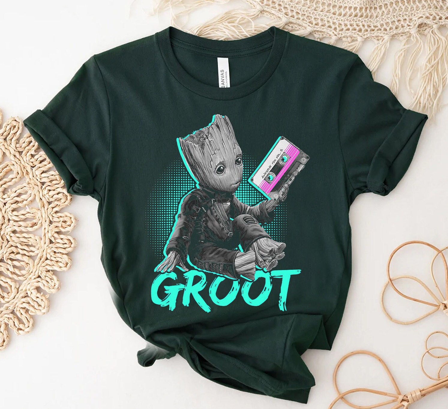 Baby Groot Love Music Cute Face Shirt, Disneyland Family Mat | Inspire ...