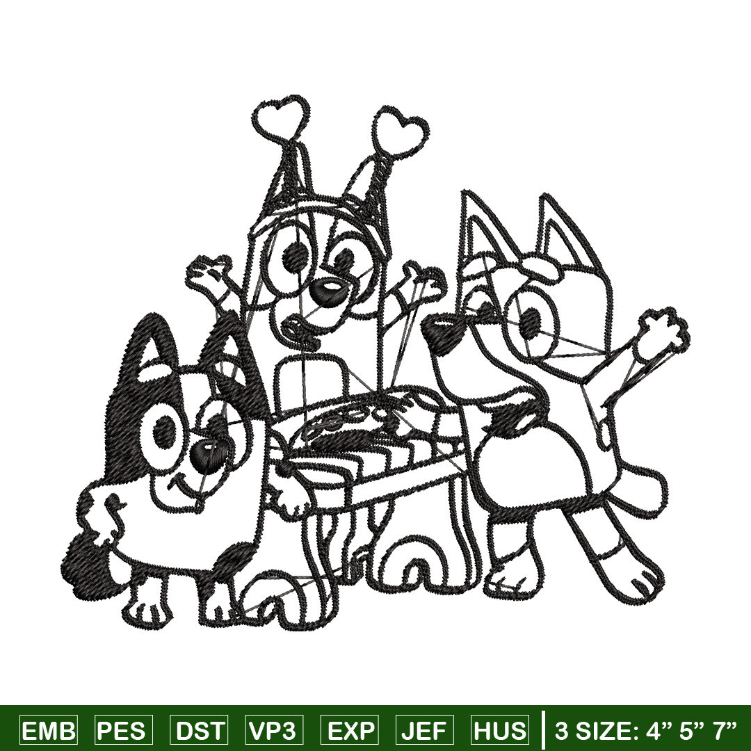 Bluey friends Coloring Pages Embroidery, Bluey Embroidery, E | Inspire ...