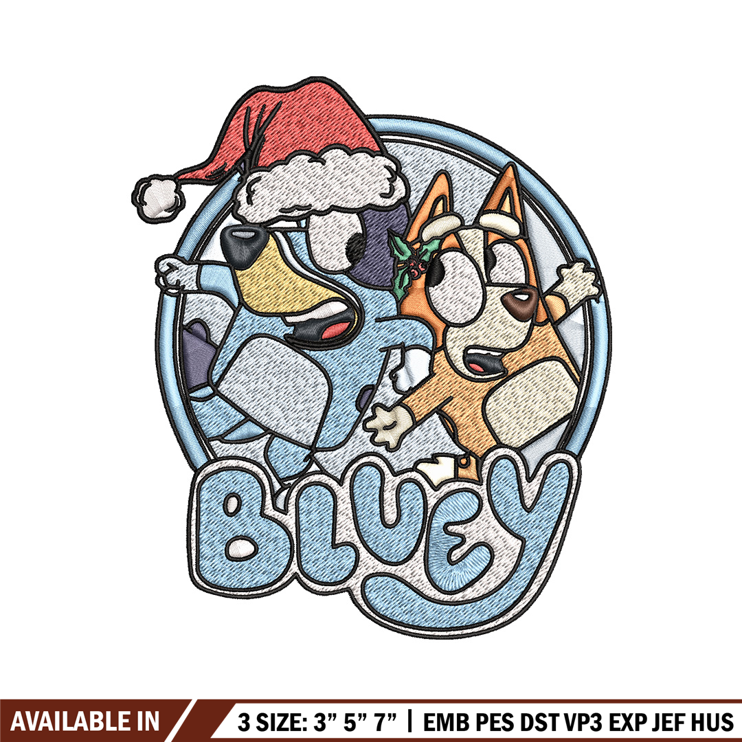 Bluey circle Embroidery Design, Bluey Embroidery, Embroidery | Inspire ...