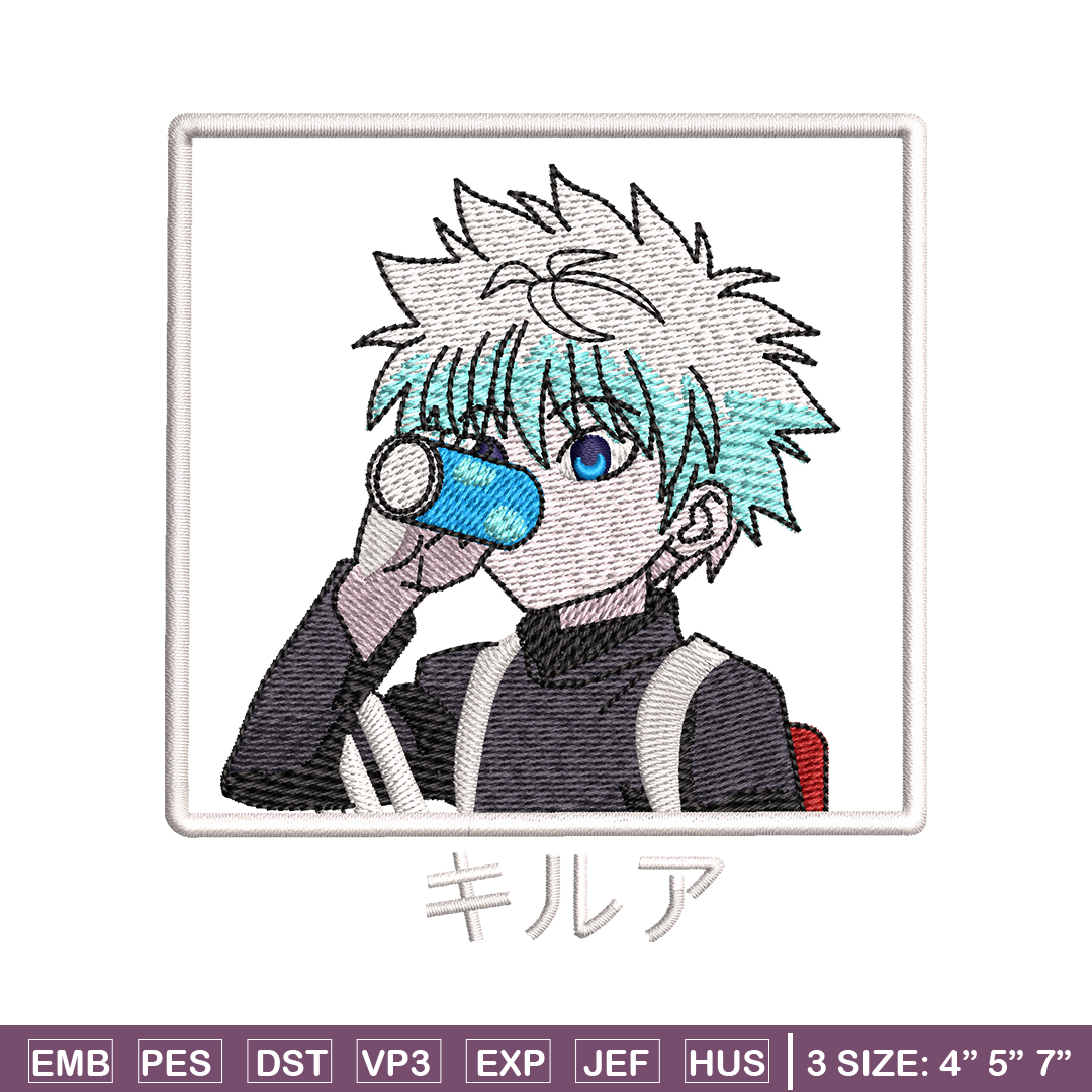 Killua embroidery design, hunter x hunter embroidery, anime | Inspire ...