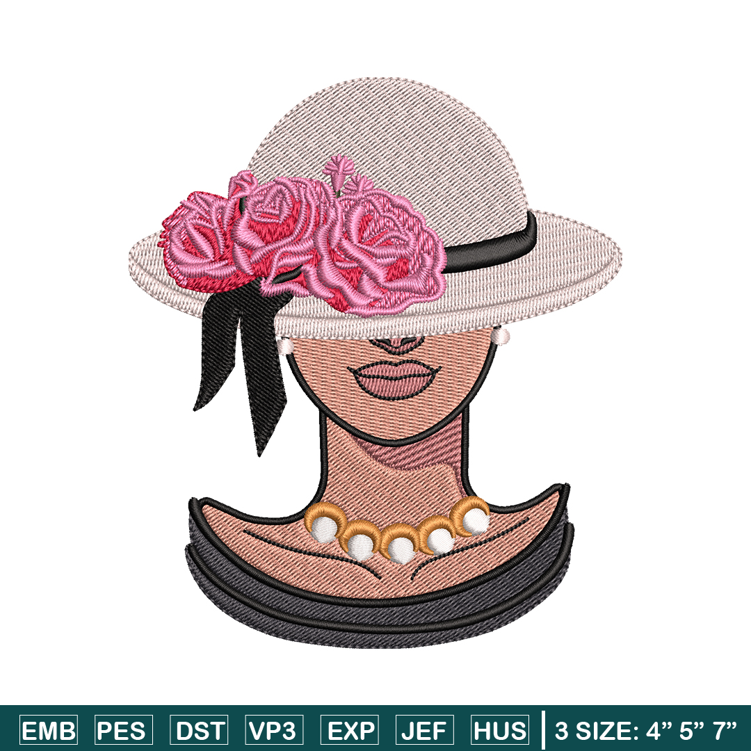 Lady embroidery design, Lady embroidery, logo design, embroi | Inspire ...