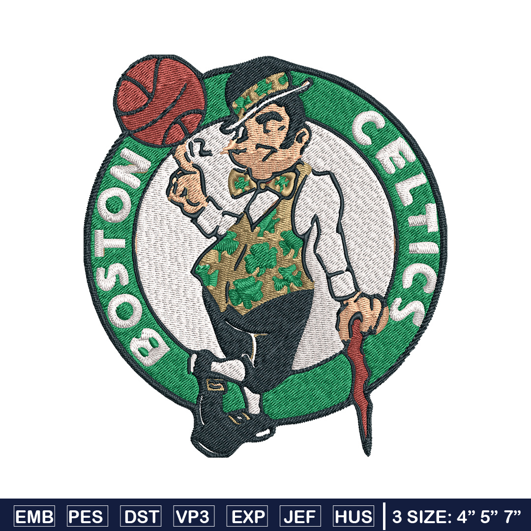 Boston Celtics Embroidery Design, Logo Embroidery, NBA Embro | Inspire ...