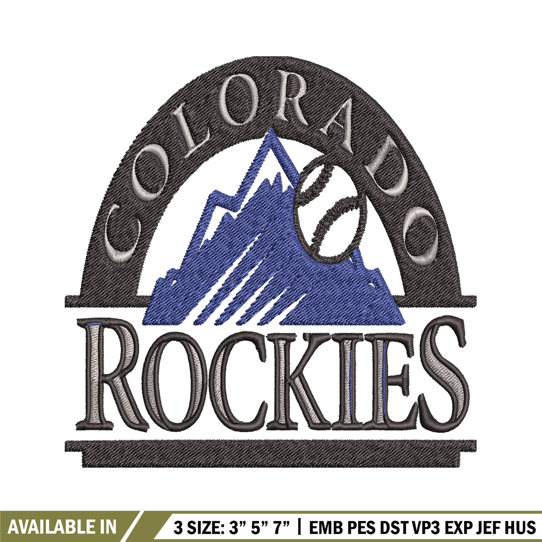 Colorado Rockies logo Embroidery, MLB Embroidery, Sport embr | Inspire ...