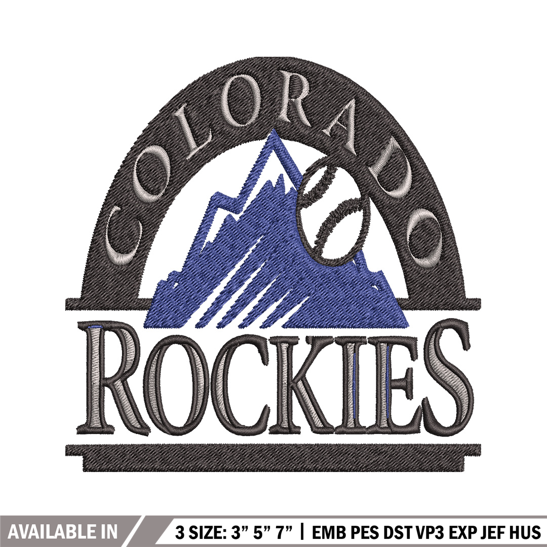 Colorado Rockies logo Embroidery, MLB Embroidery, Sport embr | Inspire ...