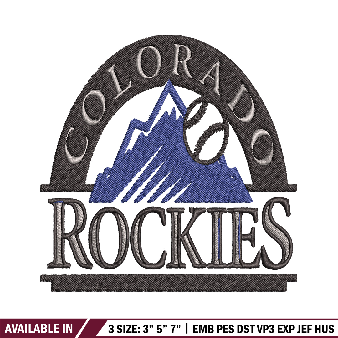 Colorado Rockies logo Embroidery, MLB Embroidery, Sport embr | Inspire ...