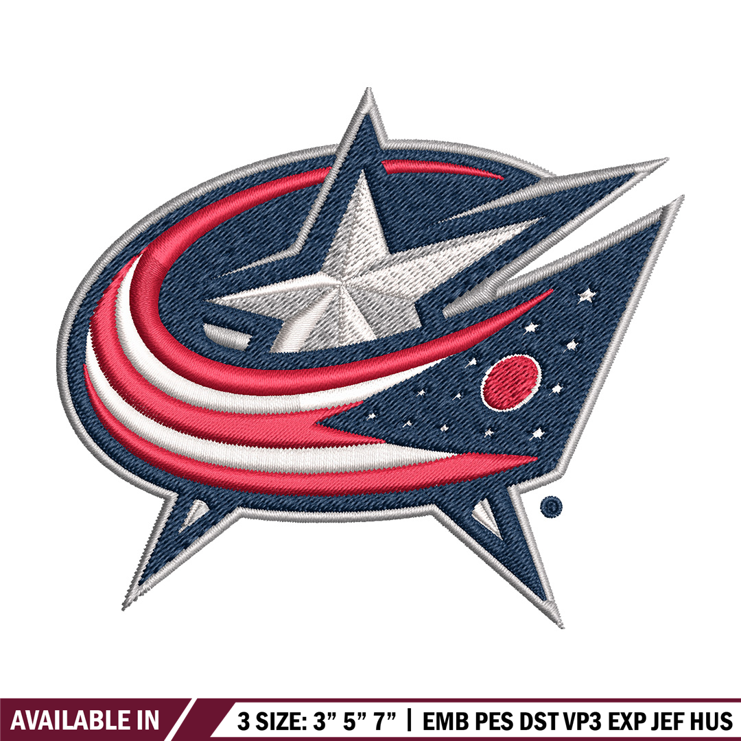 Columbus Blue Jackets logo Embroidery, NHL Embroidery, Sport | Inspire ...