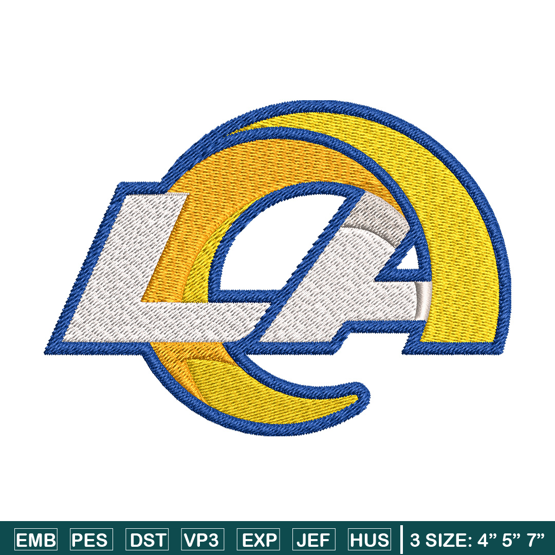 Los Angeles Rams logo Embroidery, NFL Embroidery, Sport embr | Inspire ...