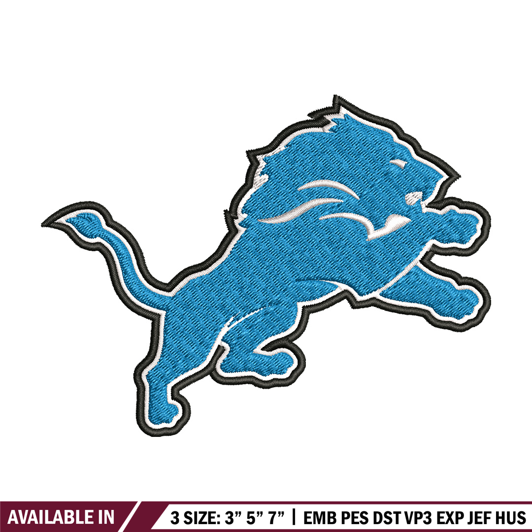 Detroit Lions logo Embroidery, NFL Embroidery, Sport embroid | Inspire ...