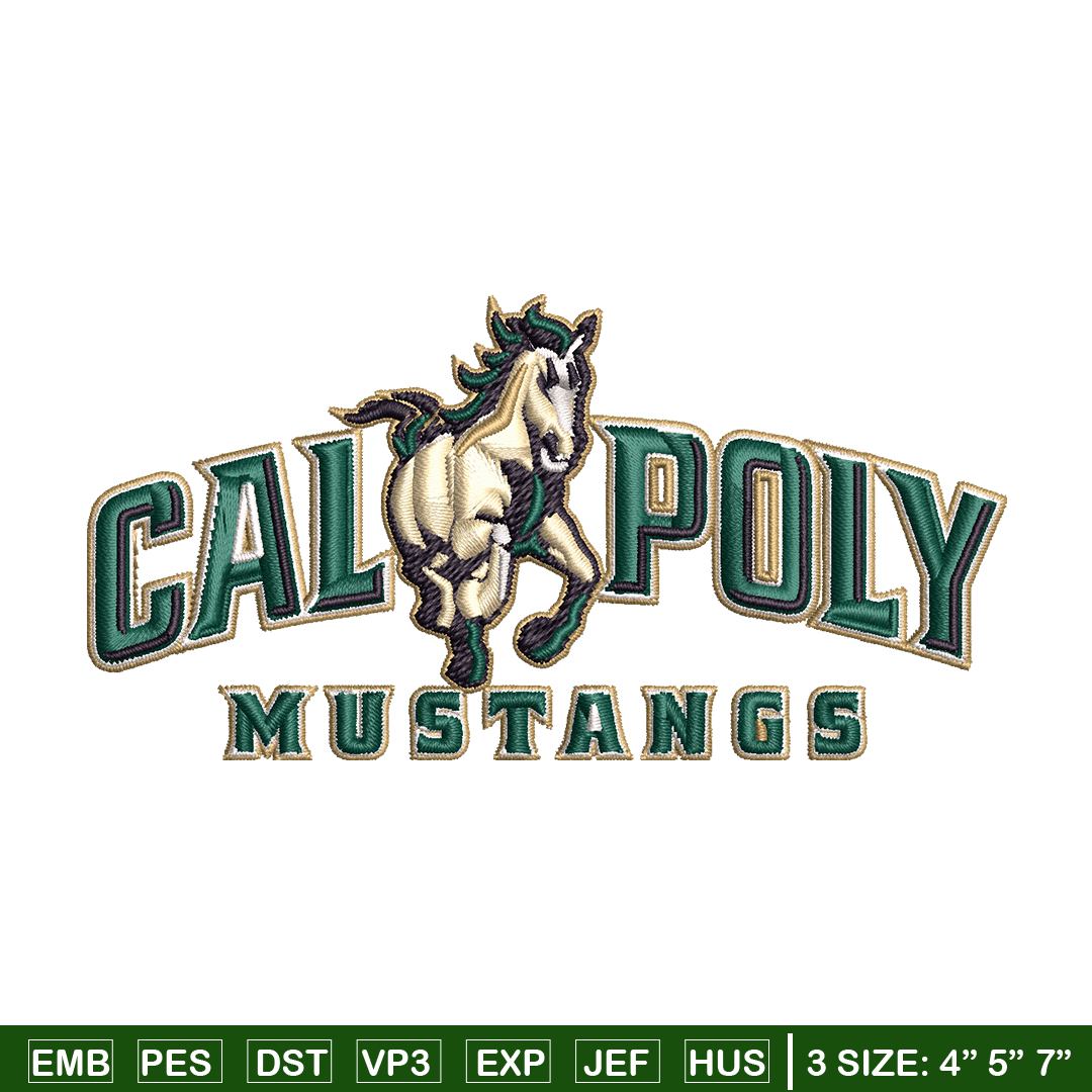 Cal Poly Mustangs embroidery design, Cal Poly Mustangs embro | Inspire ...