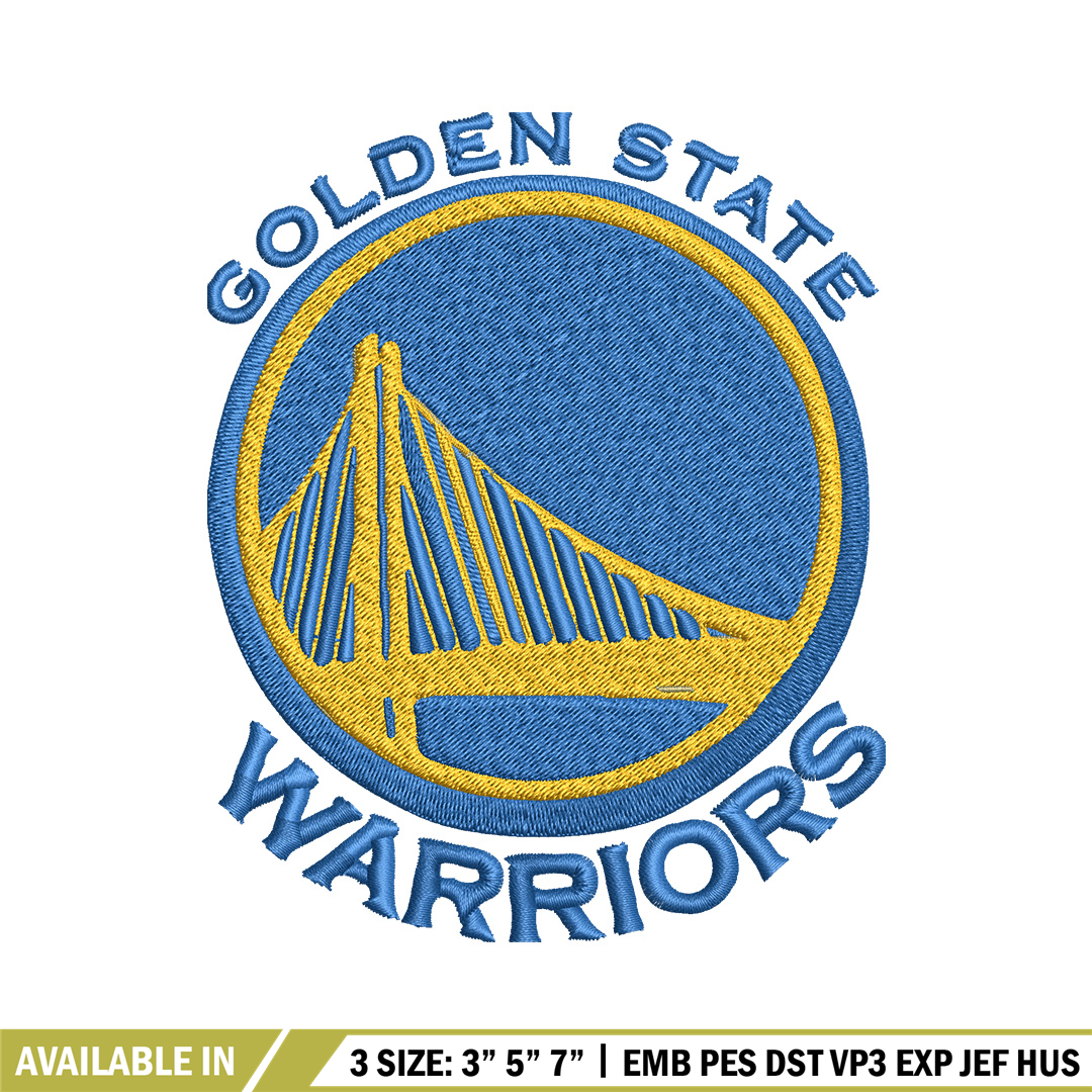 Golden State Warriors logo Embroidery, NBA Embroidery, Sport | Inspire ...