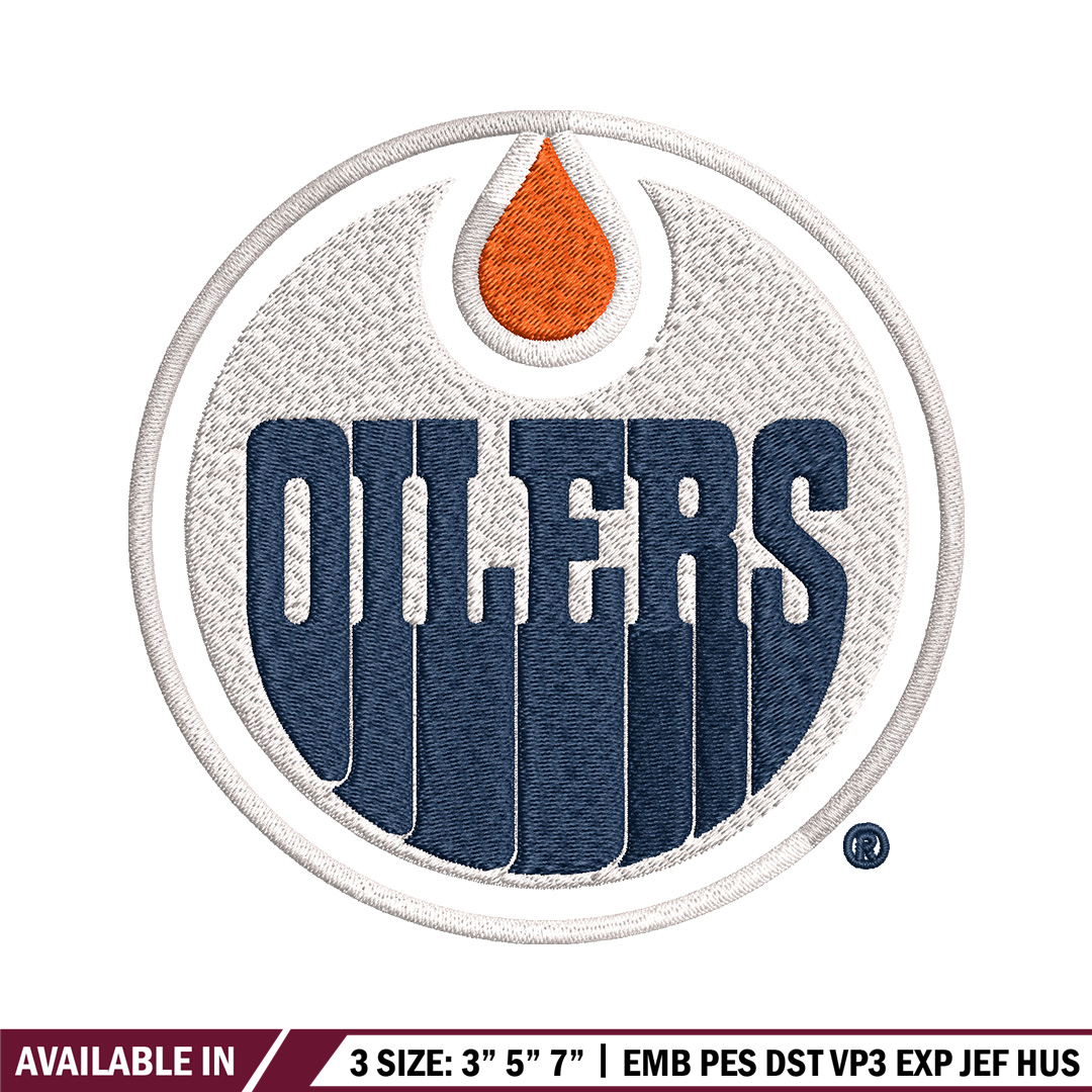 Edmonton Oilers logo Embroidery, NHL Embroidery, Sport embro | Inspire ...