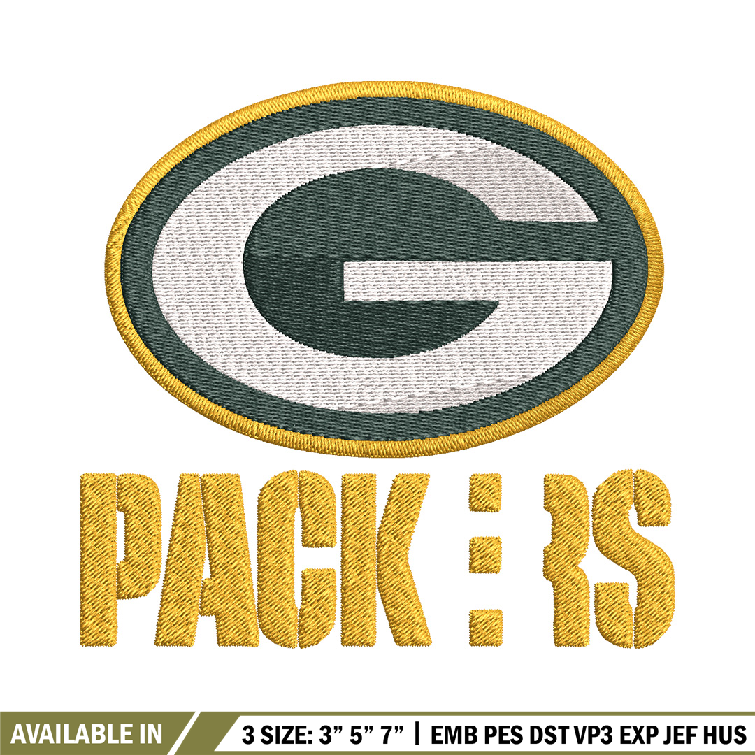 Green Bay Packers logo Embroidery, NFL Embroidery, Sport emb | Inspire ...