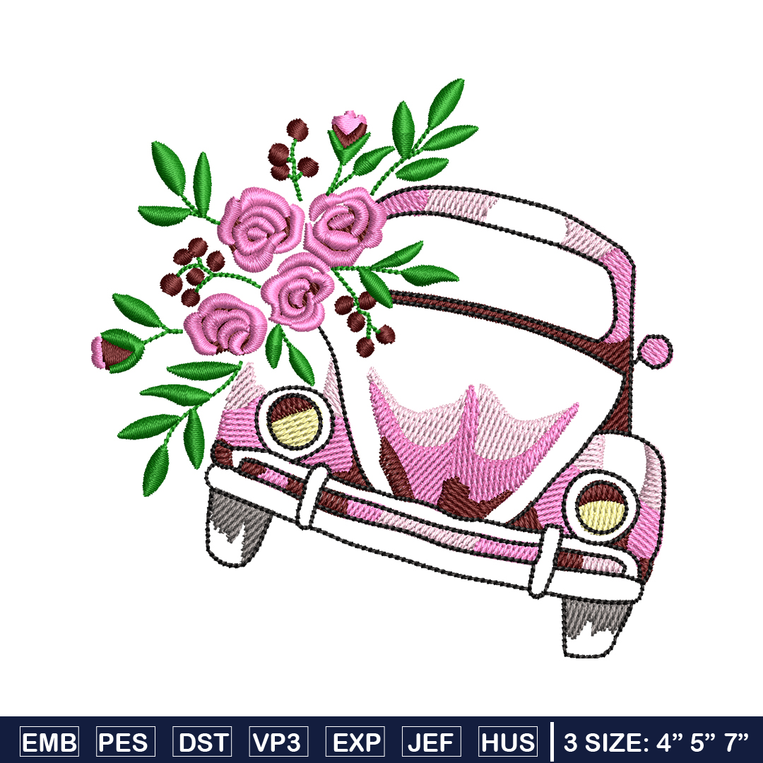 Car flower embroidery design, Car flower embroidery, logo de | Inspire ...