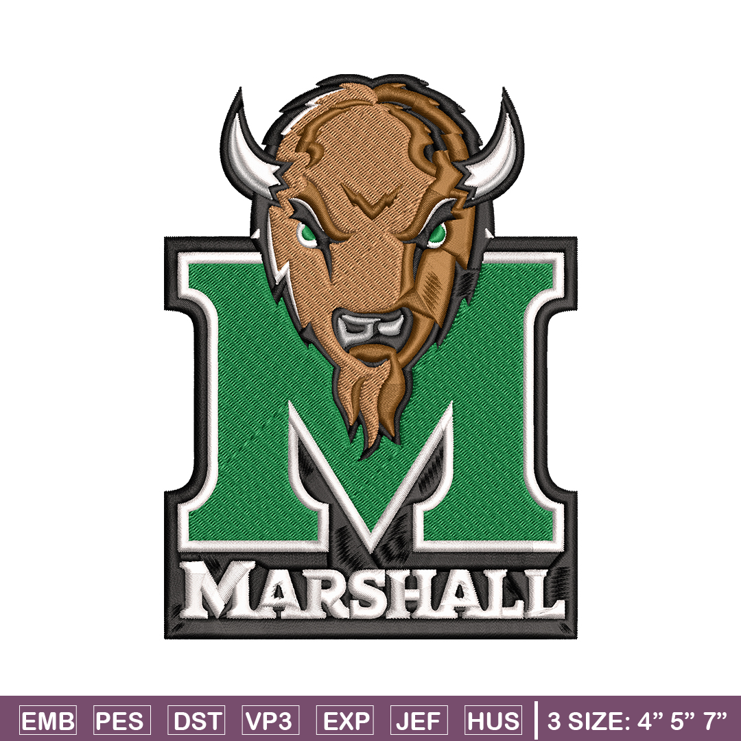 Marshall Thundering Herd embroidery design, Marshall Thunder | Inspire ...