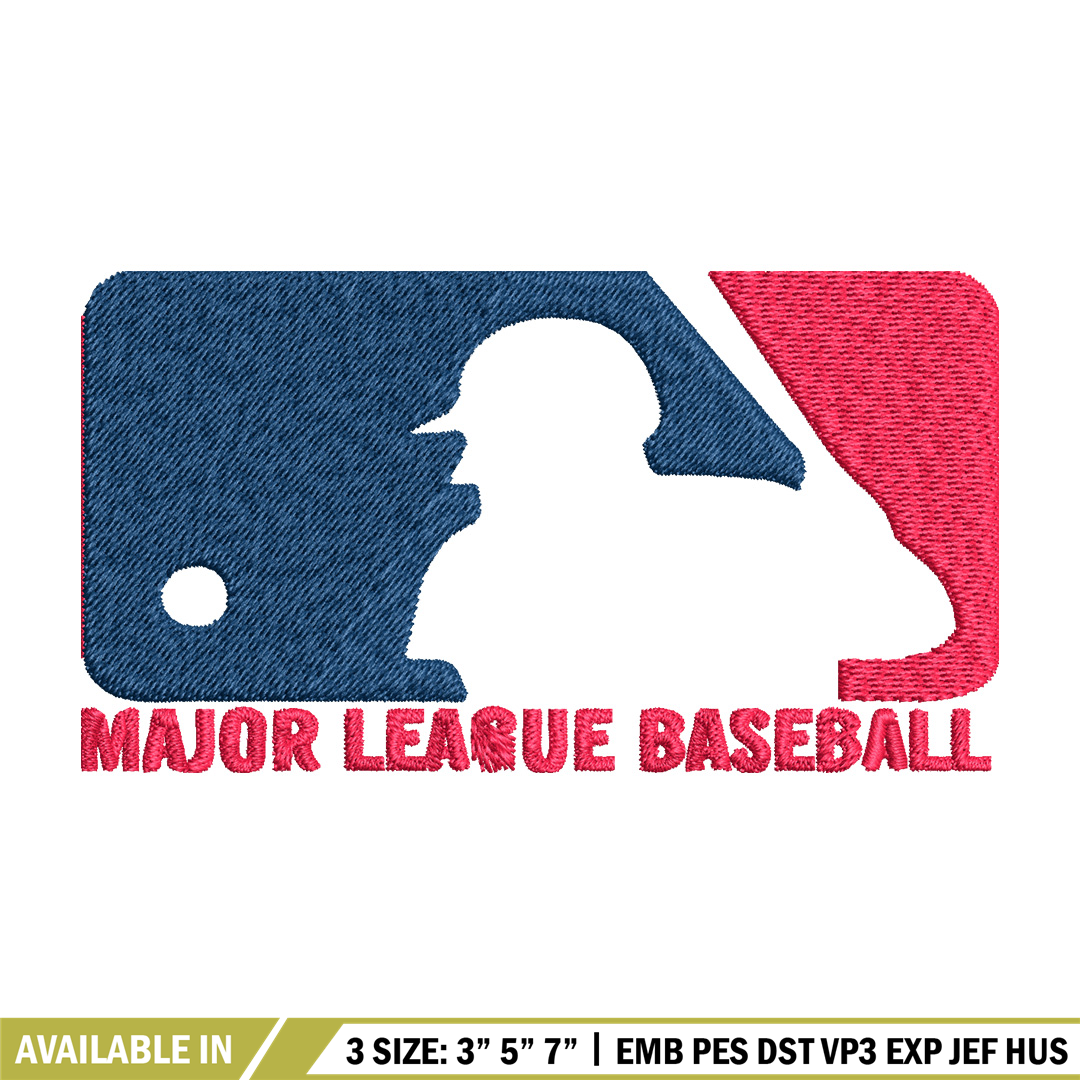 Major League Baseball logo Embroidery, MLB Embroidery, Sport | Inspire ...