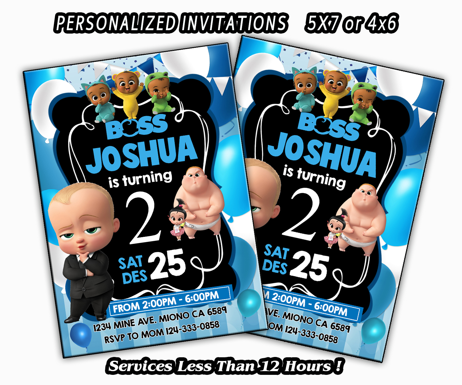 The Boss Baby Invitation, Boss Baby Birthday | Inspire Uplift