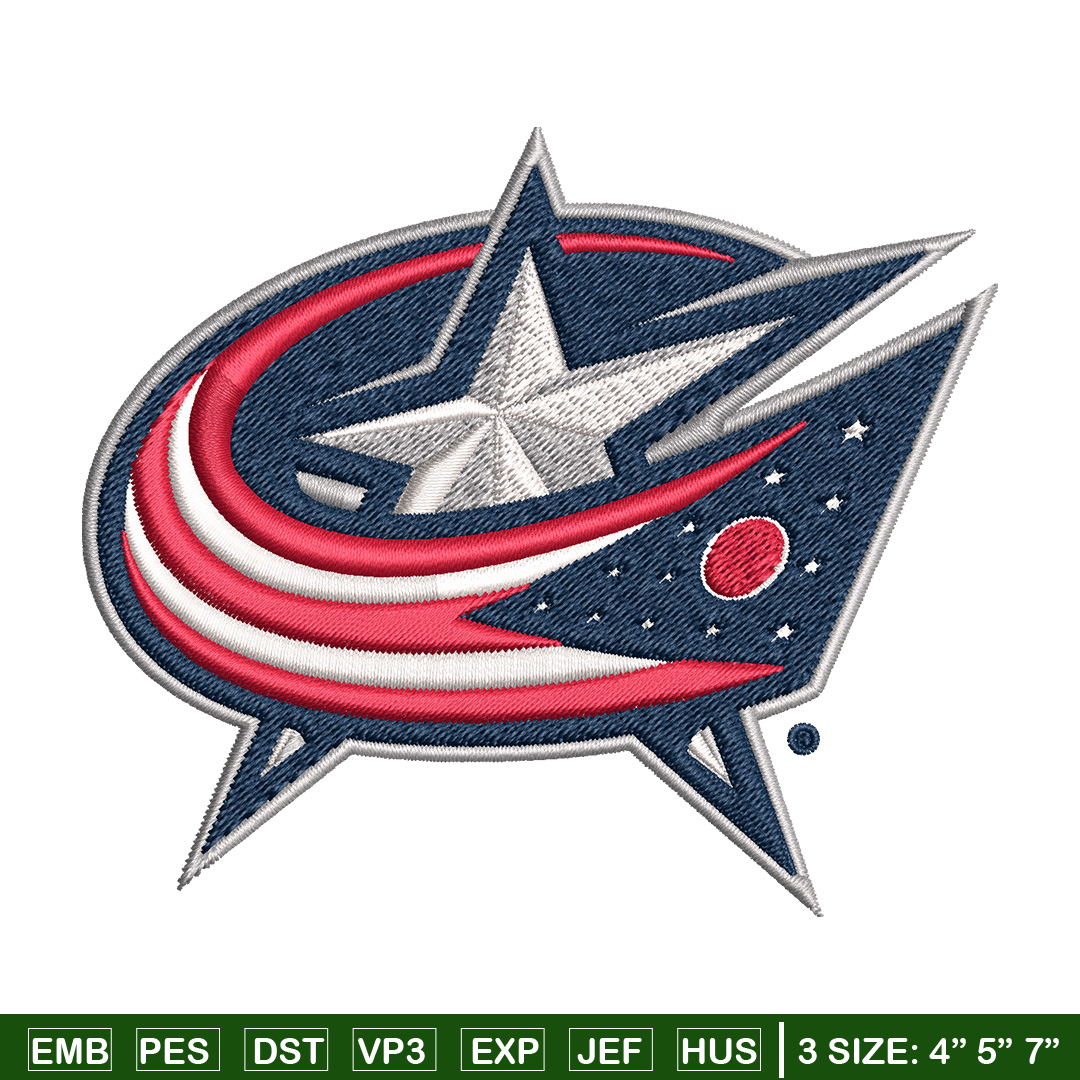 Columbus Blue Jackets logo Embroidery, NHL Embroidery, Sport | Inspire ...