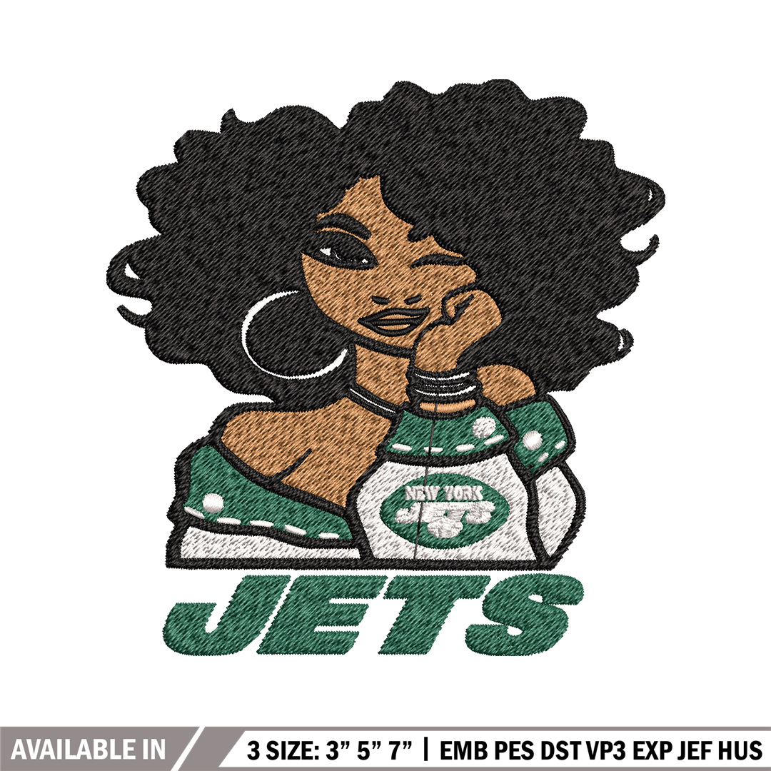 New York Jets embroidery design, NFL girl embroidery, New Yo | Inspire ...