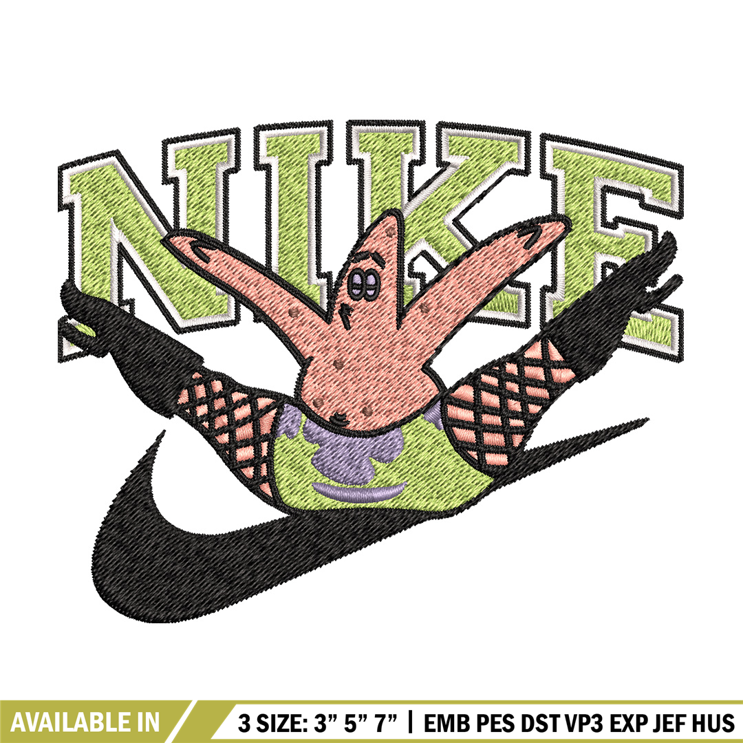 Nike patrick Embroidery Design, Spongebob Embroidery, Nike E | Inspire ...