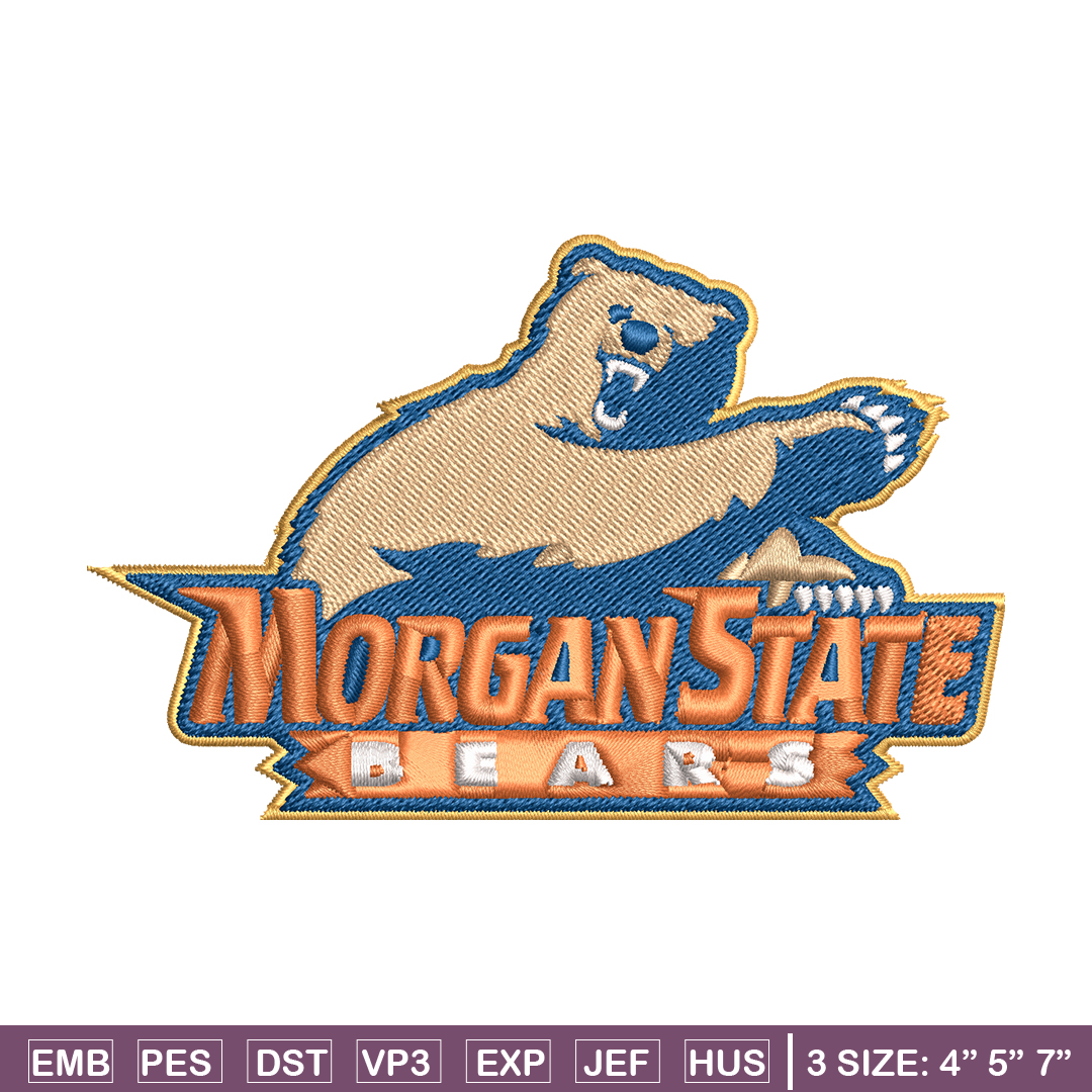 Morgan State Bears embroidery, Morgan State Bears embroidery | Inspire ...