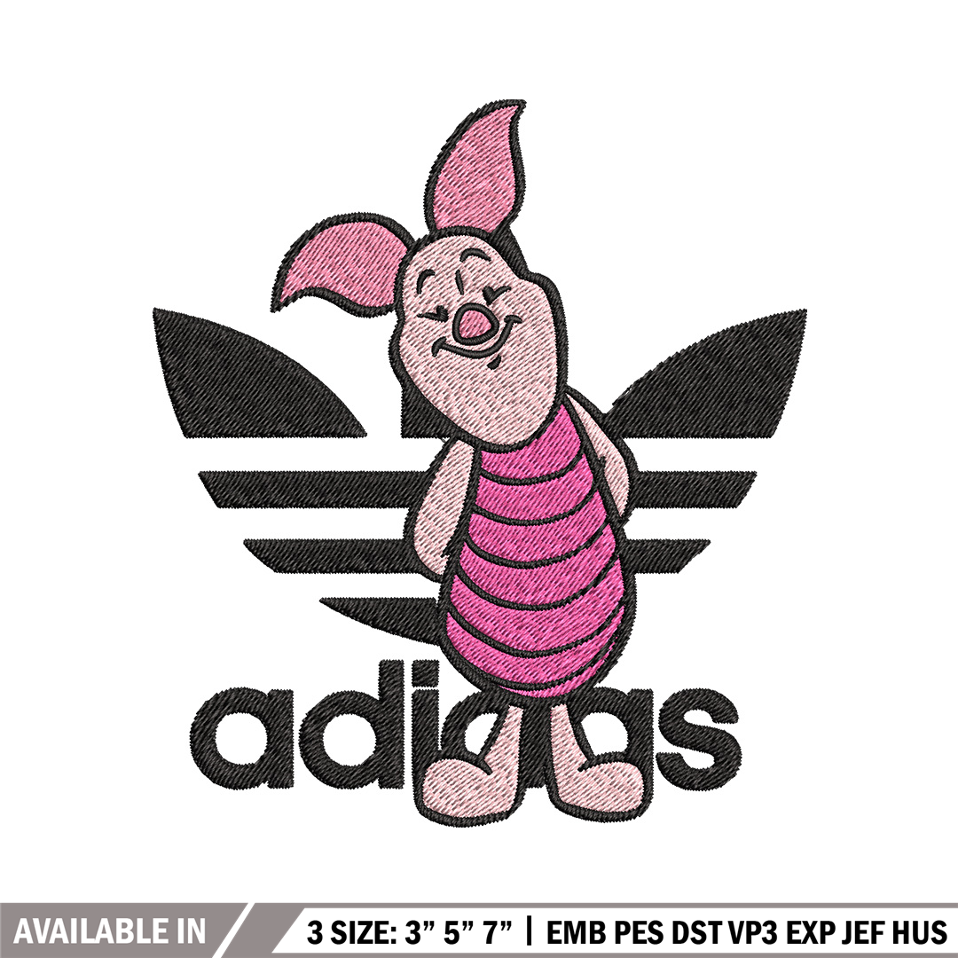 Piglet adidas Embroidery Design, Adidas Embroidery, Brand Em | Inspire ...
