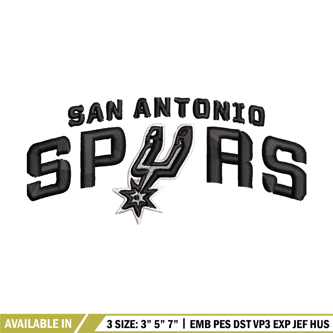 San Antonio Spurs logo Embroidery, NBA Embroidery, Sport emb | Inspire ...